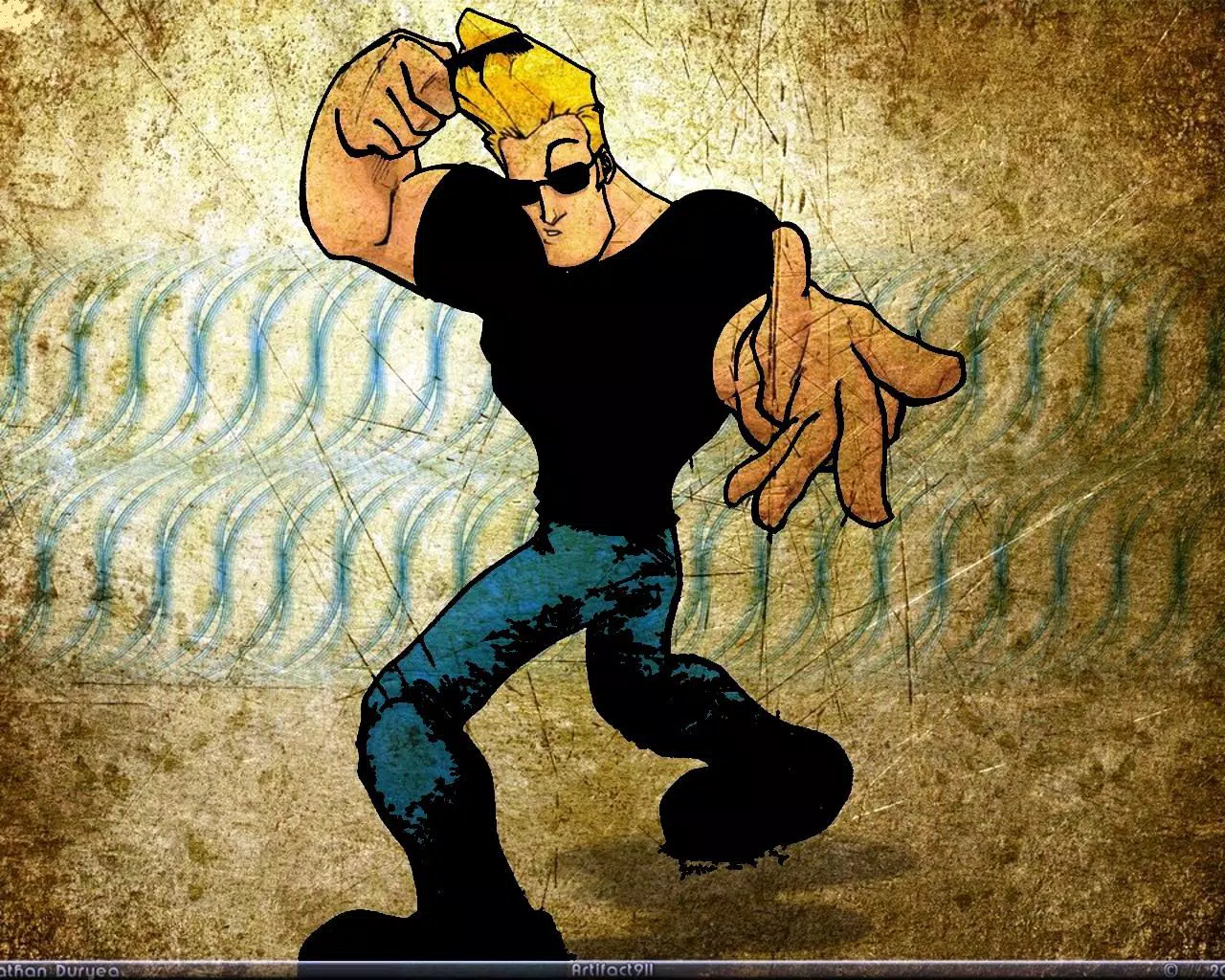 Johnny Bravo Face Wallpaper