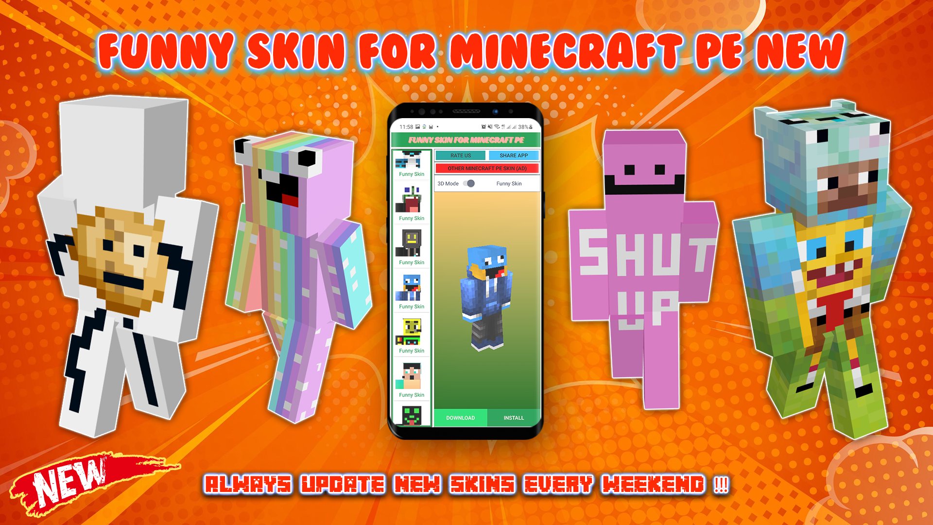 Funny Skin for Minecraft PE for Android - APK Download