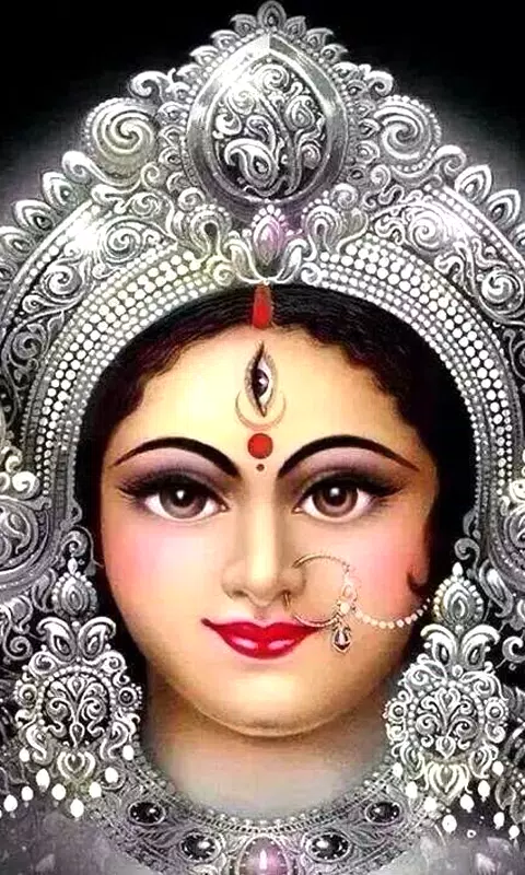 Devi Durga Face Wallpaper