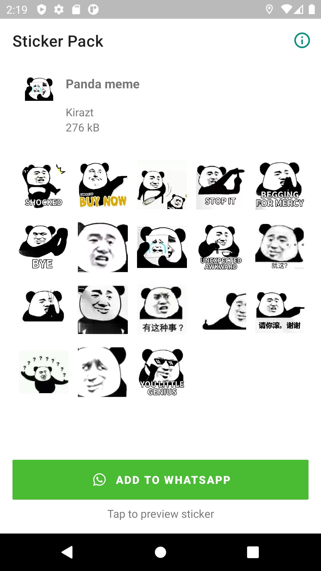 China Panda Stickers WASticker APK for Android Download