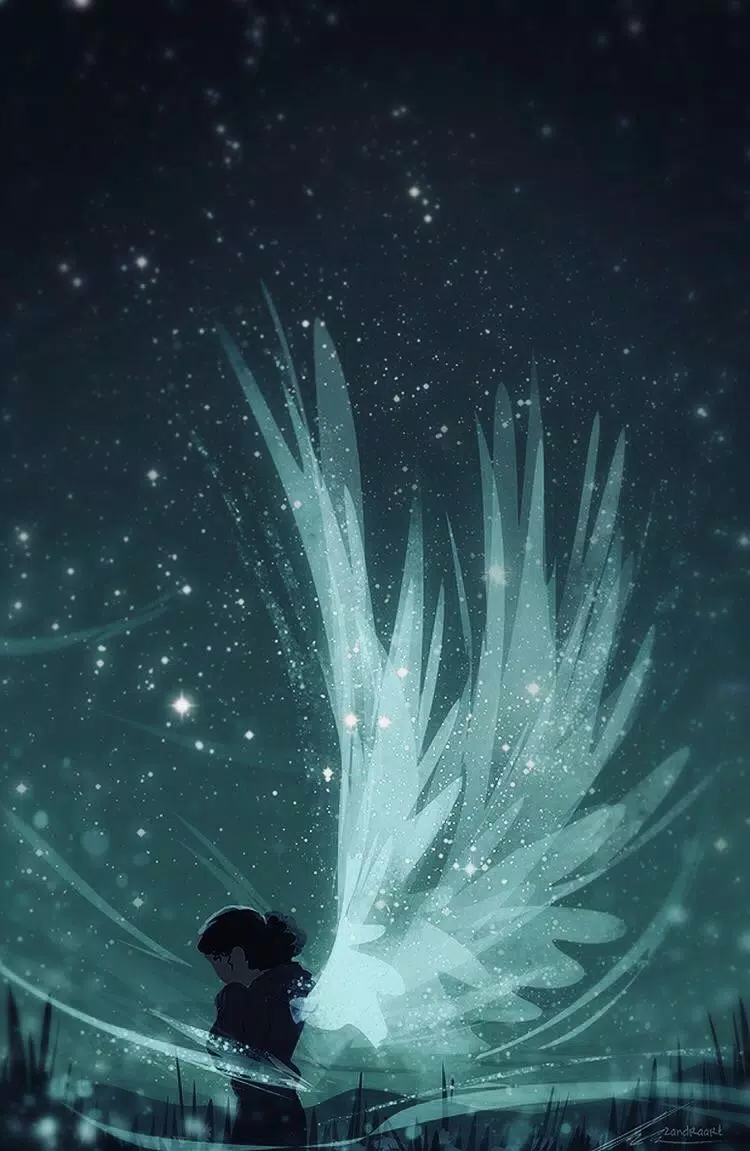 Sad Anime Angel Wallpaper