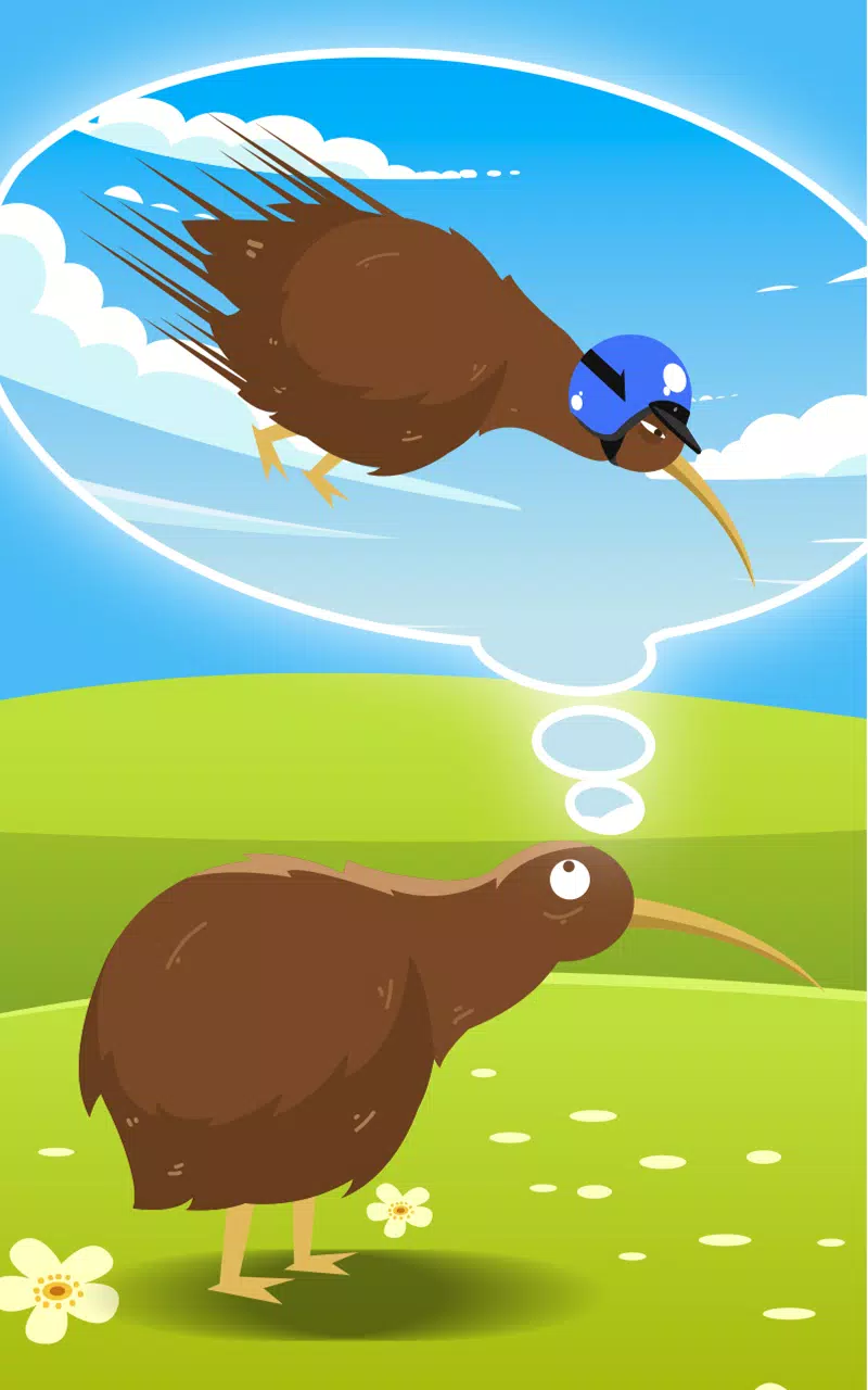 Kiwi Bird Flying