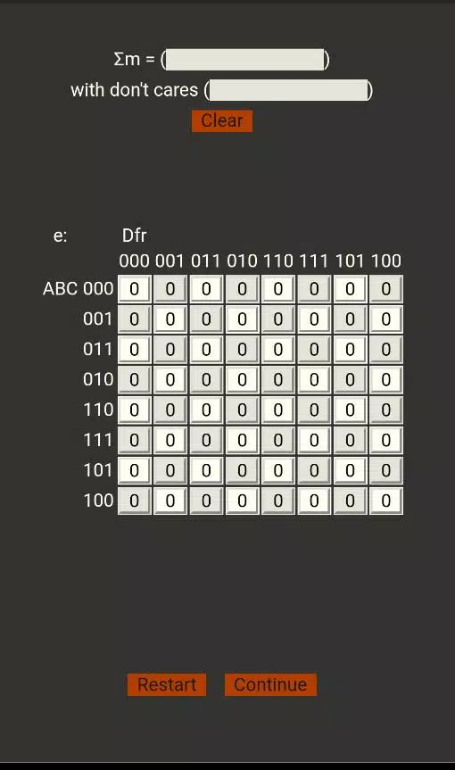 18 Karnaugh Mapping Calculator