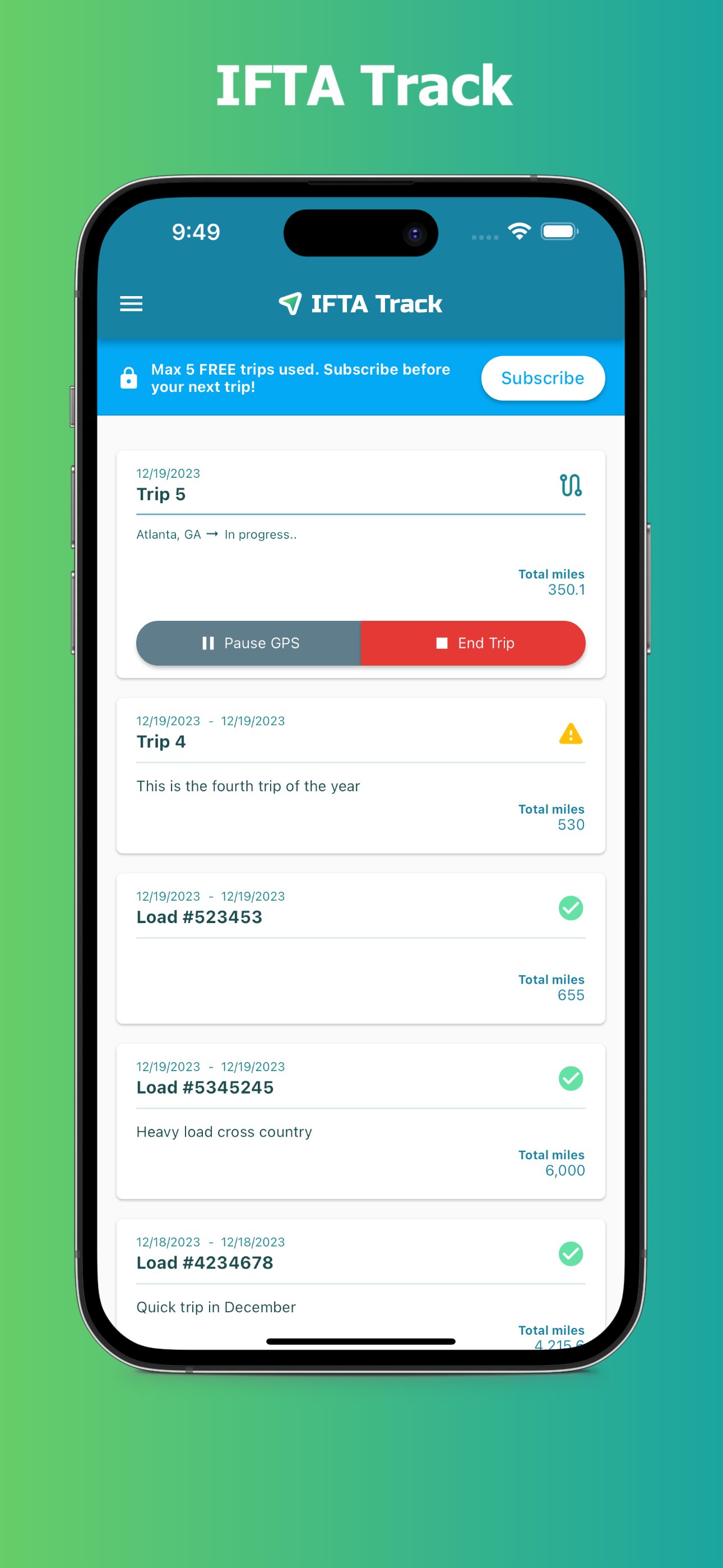 IFTA Track APK للاندرويد تنزيل