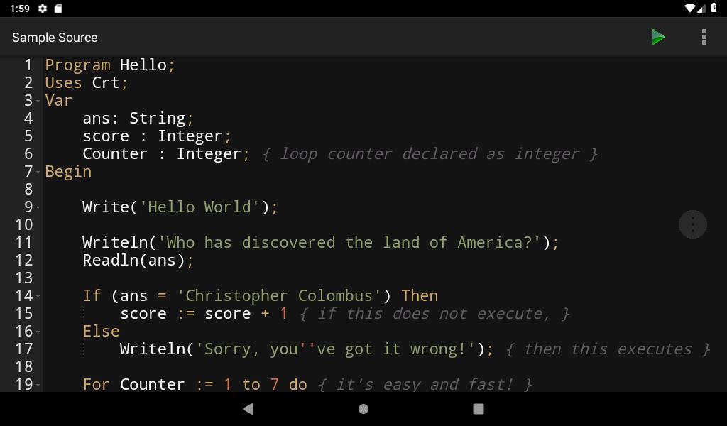 Pascal Programming Compiler for Android - APK Download Pascal Programming Compiler for Android - APK Download