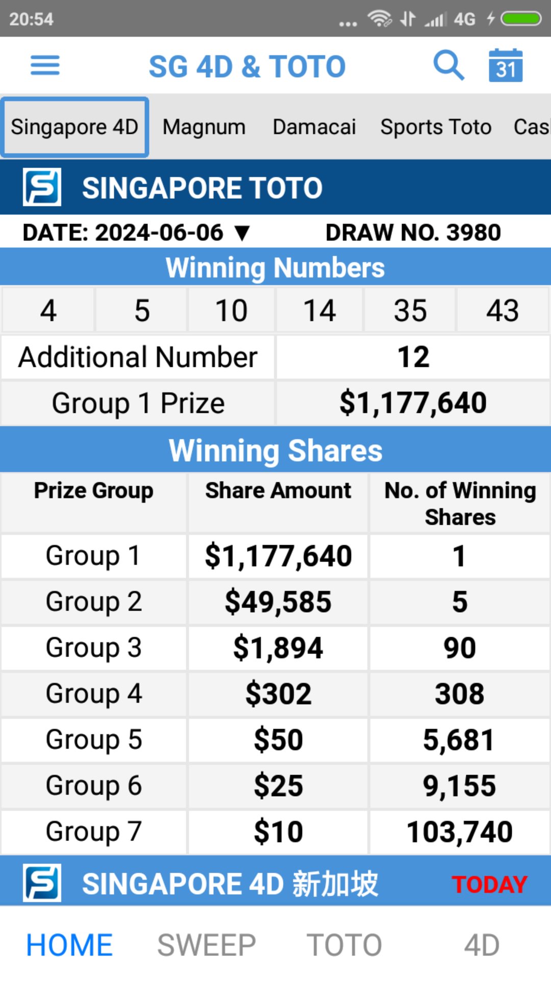 Descargar Singapore 4D Toto Sweep Result APK Última Versión 1.0 para ...