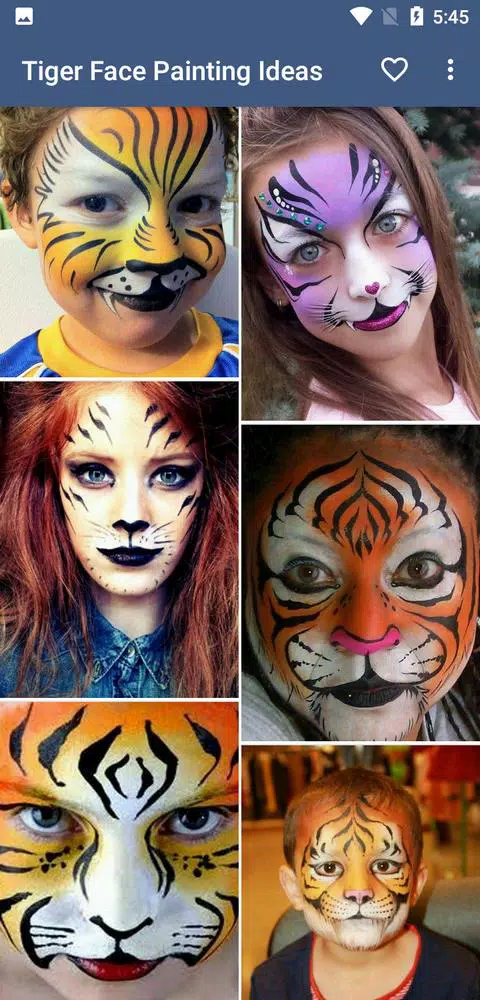 Easy Tiger Face Painting