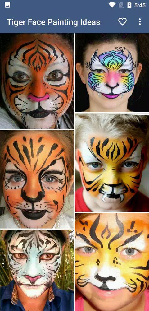Easy Tiger Face Painting Designs