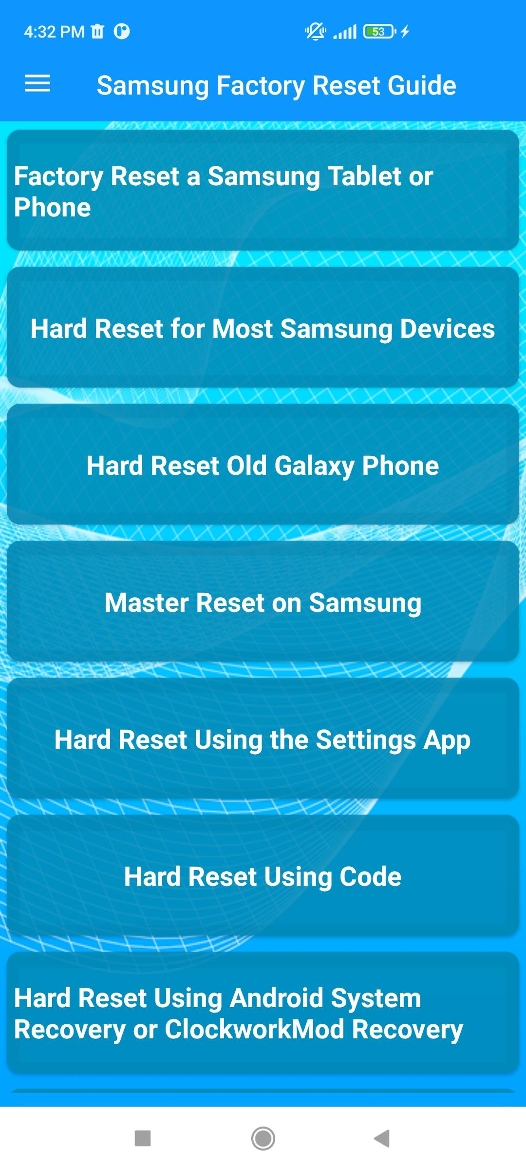 Samsung Factory Reset Guide APK for Android Download Samsung Factory Reset Guide APK for Android Download