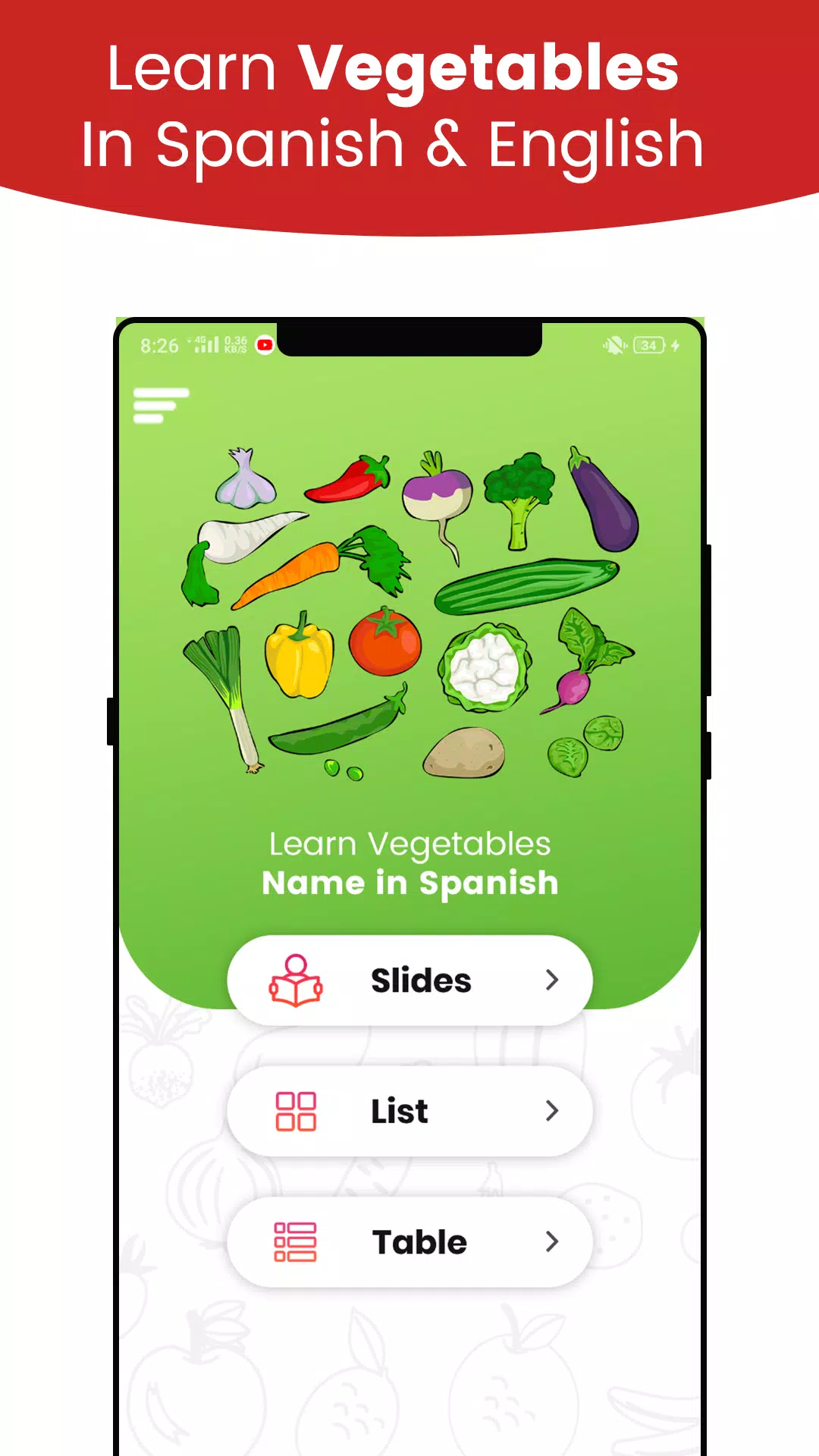 Vegetables Names In Spanish