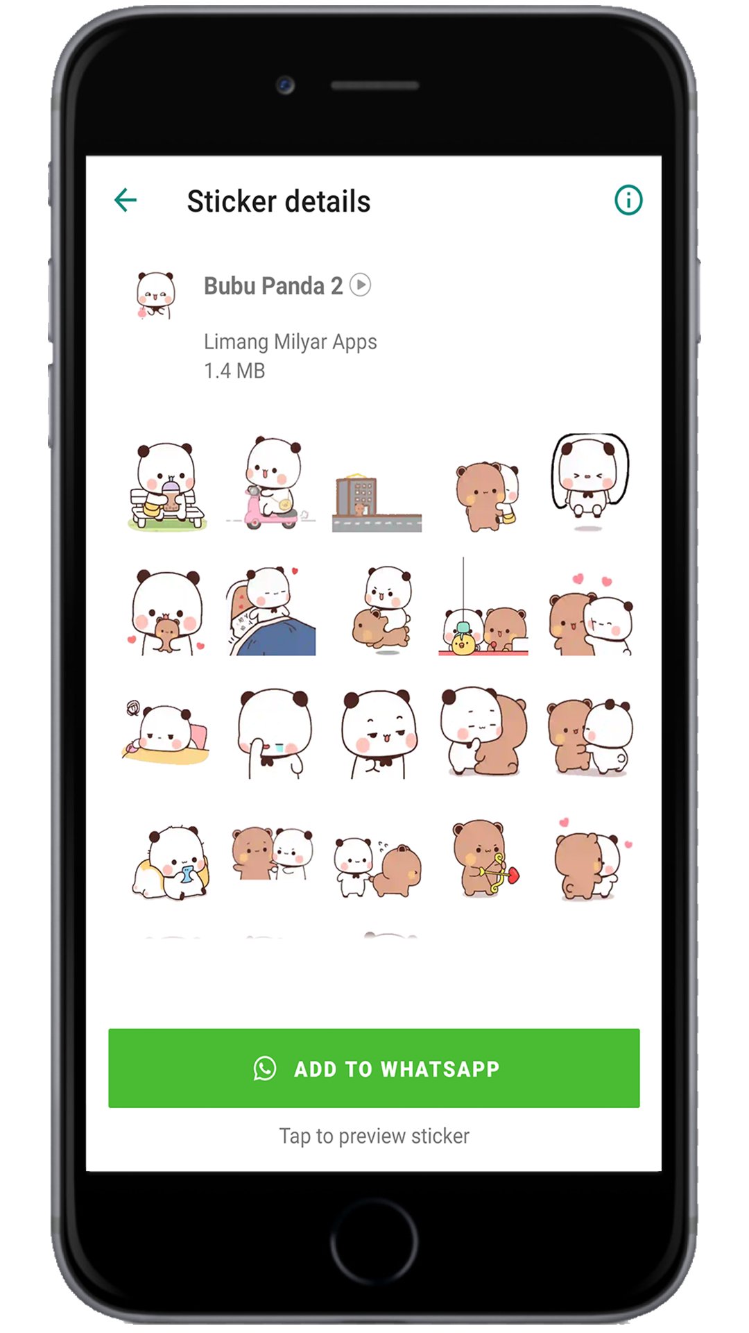 Animated Bubu Panda WAStickers APK للاندرويد تنزيل