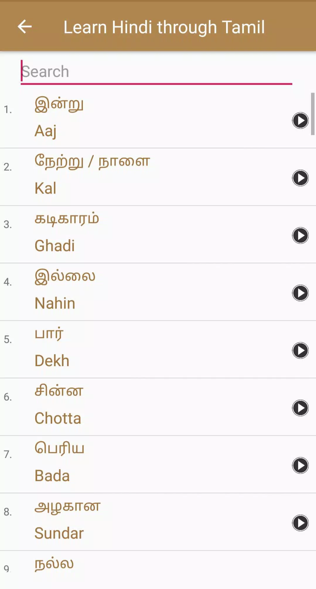 Hindi Alphabet Tamil