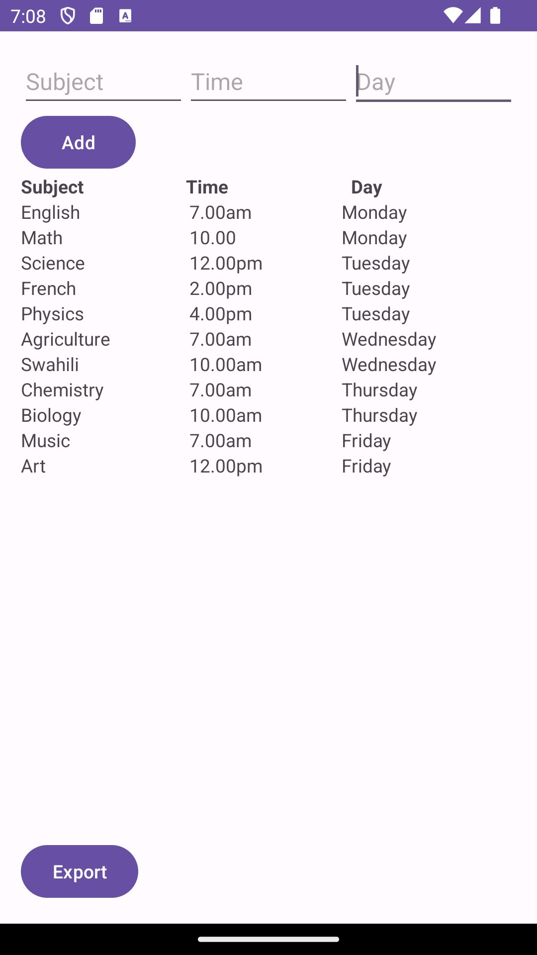 ดาวน์โหลด Easy Timetable Maker APK สำหรับ Android
