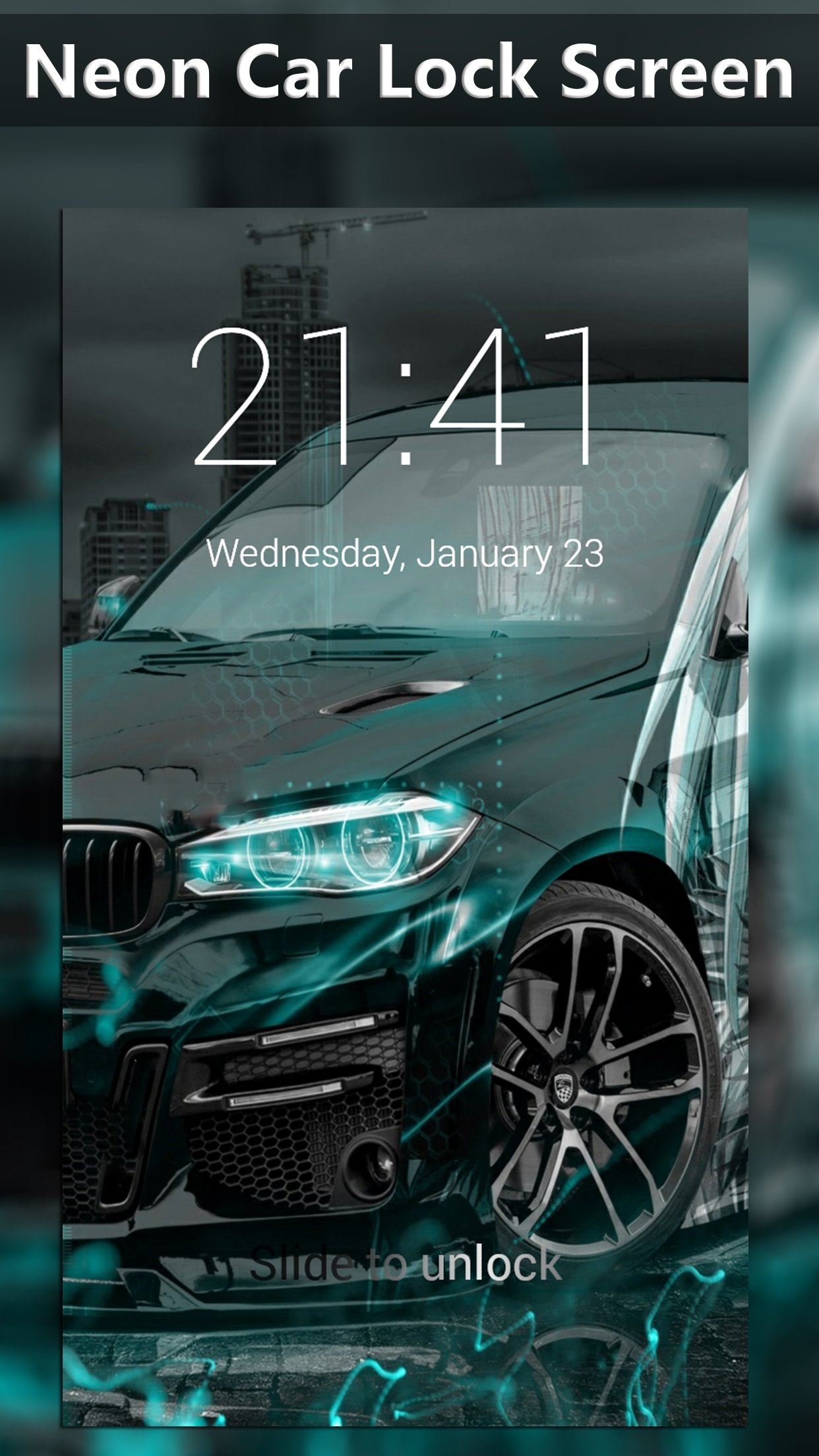 Download do APK de Neon Car Lock Screen & Wallpapers para Android