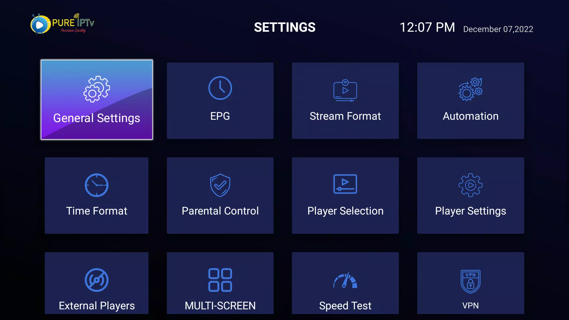 Pure IPTV APK pour Android Télécharger