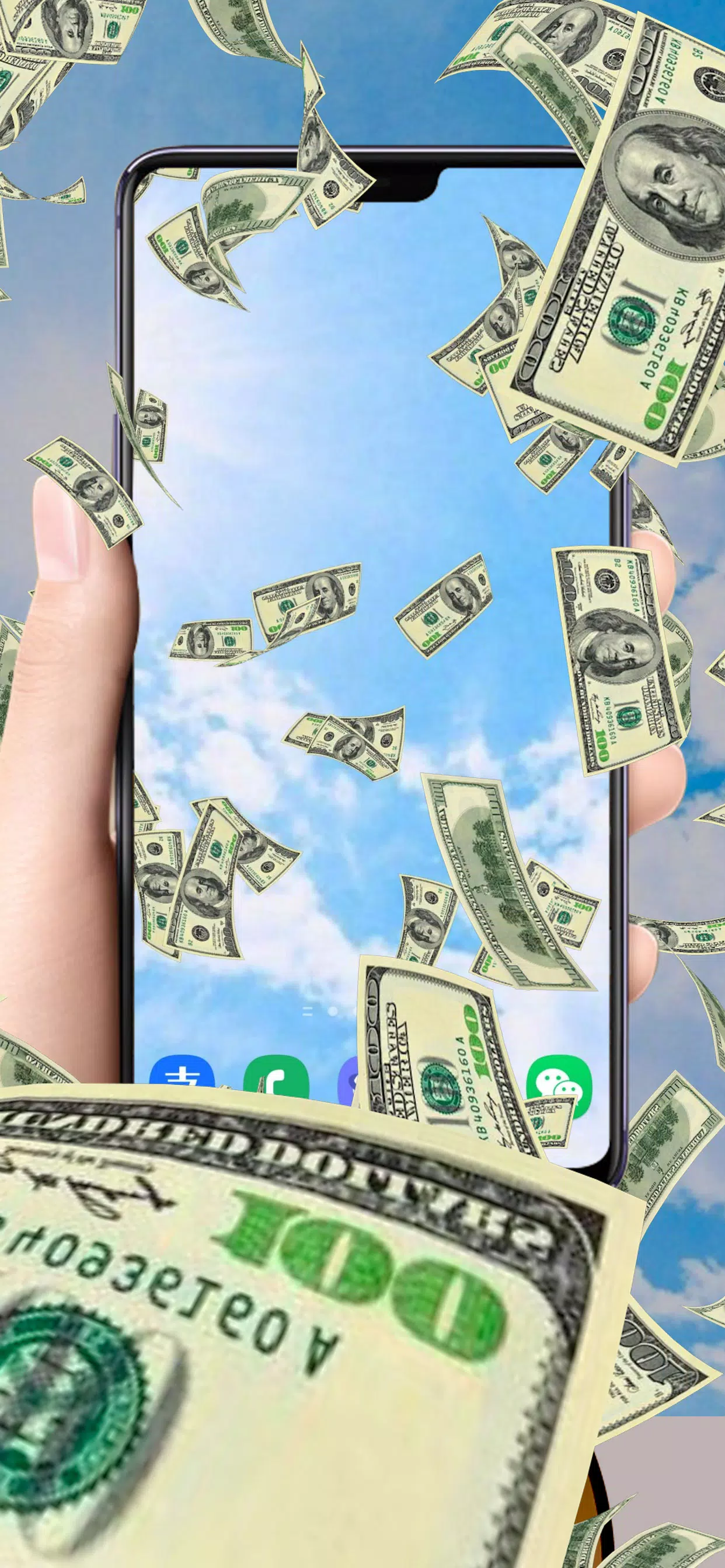 Falling Money Wallpaper