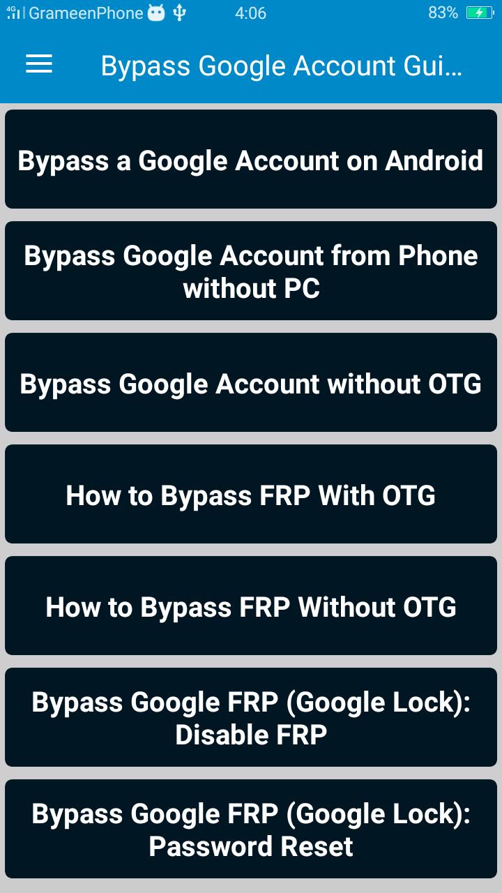 Bypass Google Account Guide APK 안드로이드용 다운로드 - 최신 버전 Bypass Google Account Guide APK 안드로이드용 다운로드 - 최신 버전