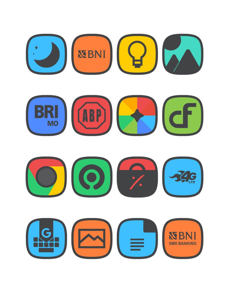 Squircle Dark - Icon Pack Latest Version 70 for Android