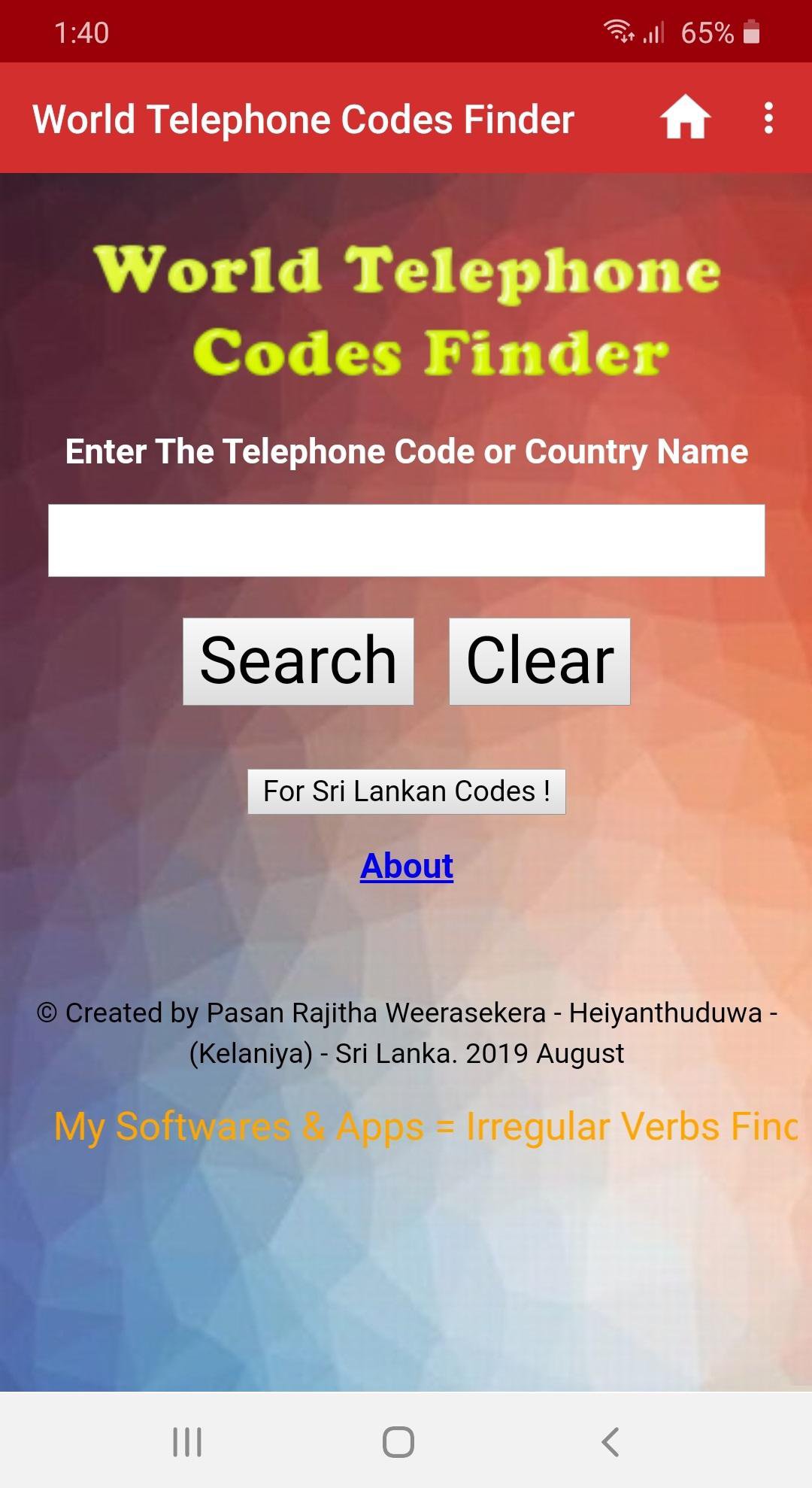 World Telephone Codes Finder APK برای دانلود اندروید