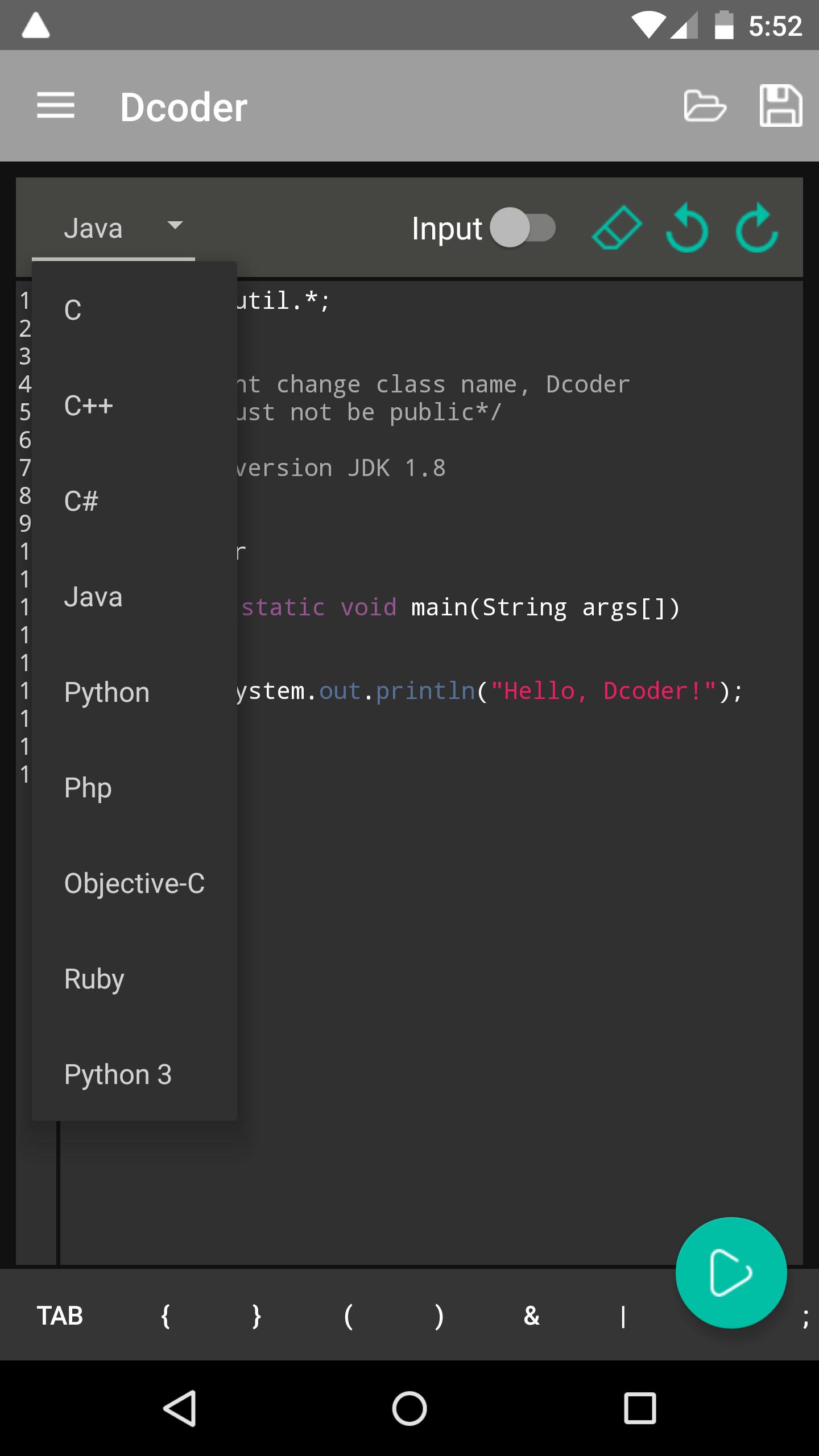 Dcoder Compiler Ide Code And Programming On Mobile For Android Apk