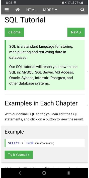 W3schools Learn Html Css Javascript Php Sql Apk For Android Download