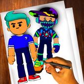 how to draw cute pkxd doll -Como dibujar pkxd for Android - APK Download