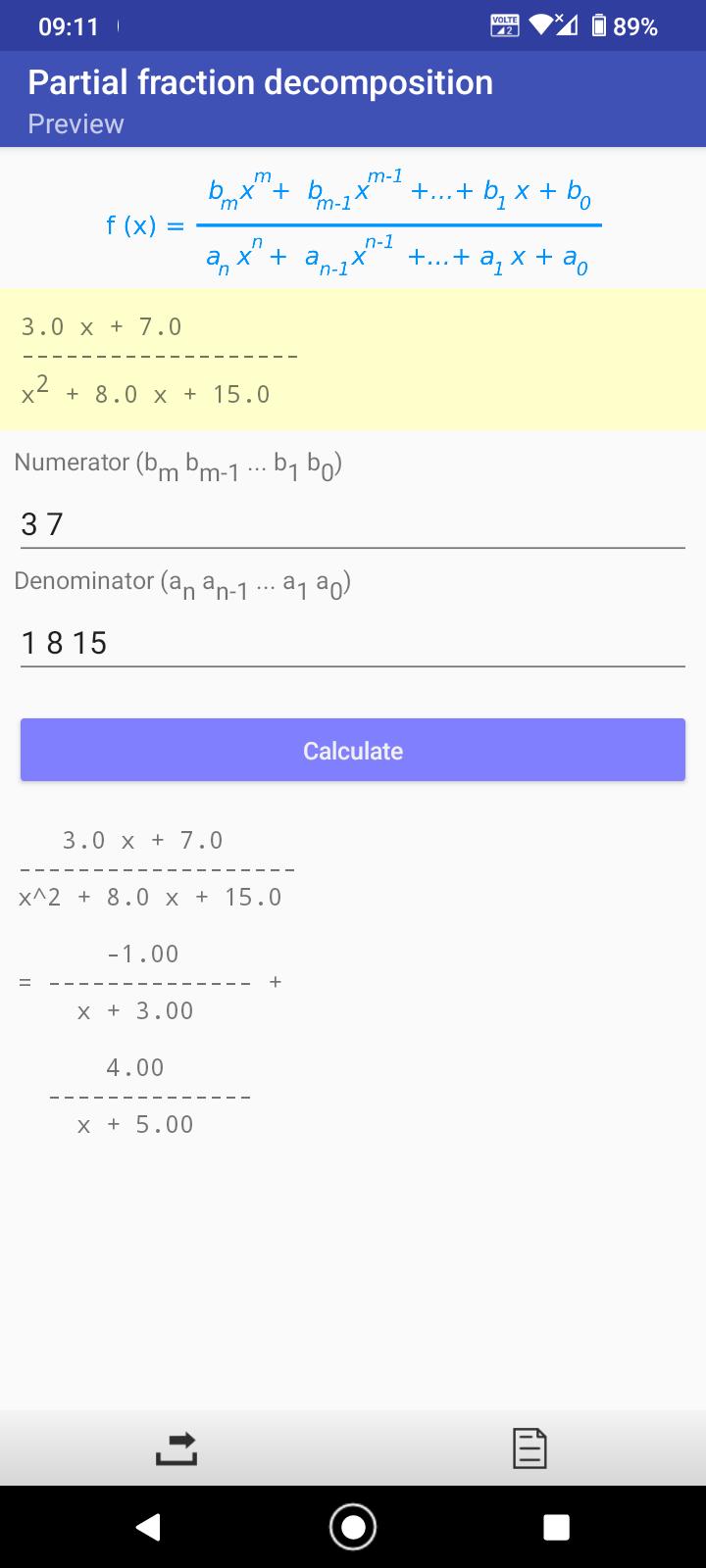 Partial Fraction Decomposition Apk For Android Download