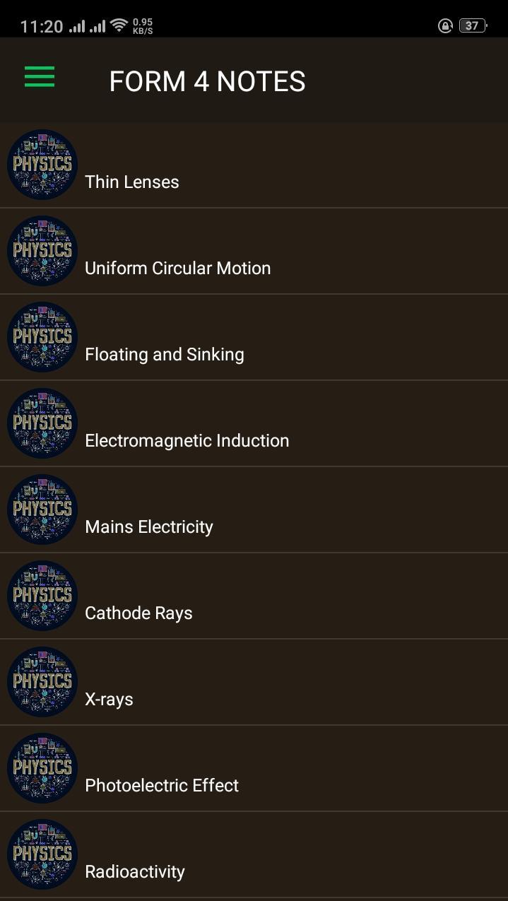 Physics Form 1- 4 Notes APK للاندرويد تنزيل