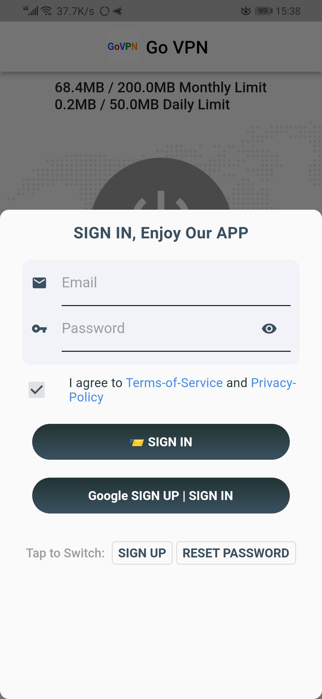 Go VPN - Google One-Key SignIn APK for Android Download