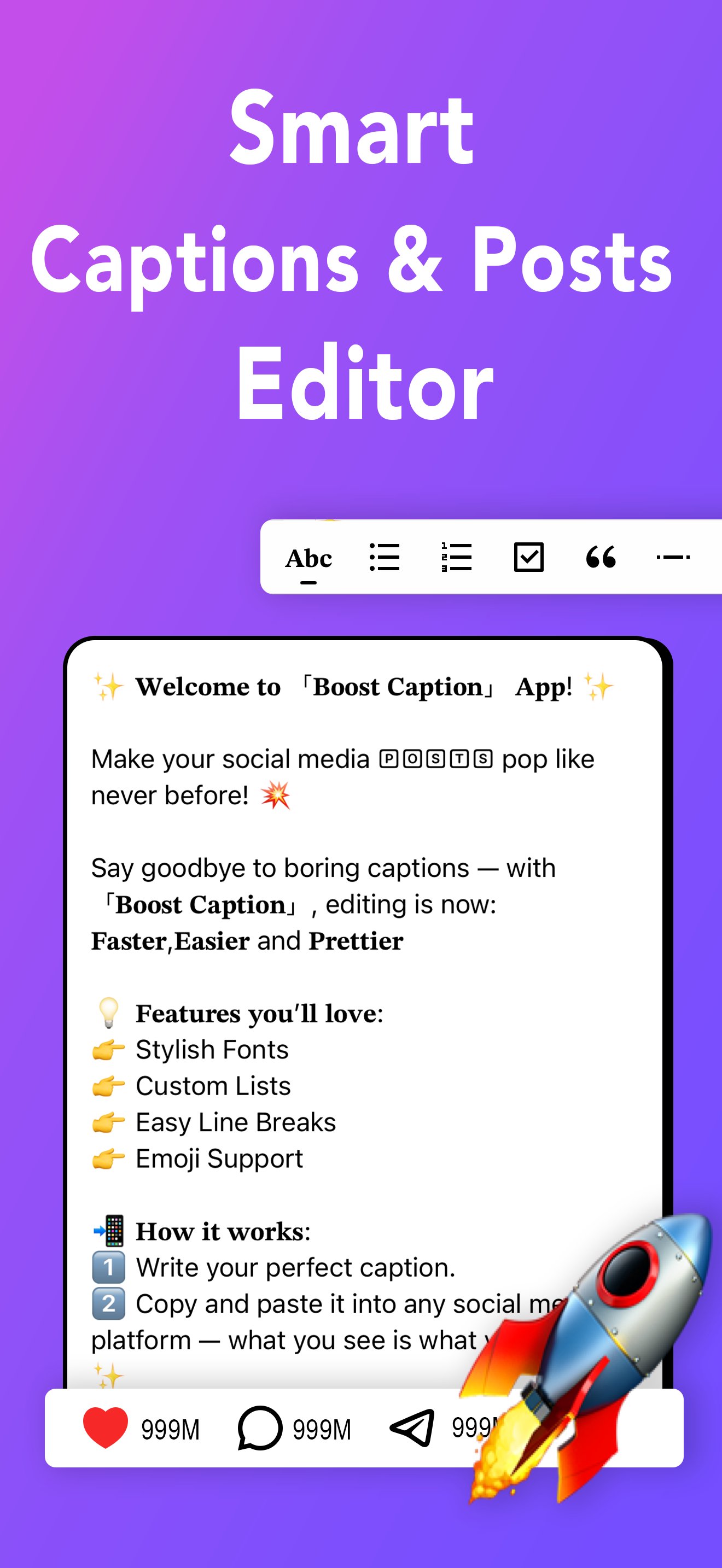 Boost Caption: Smart Writing APK for Android Download