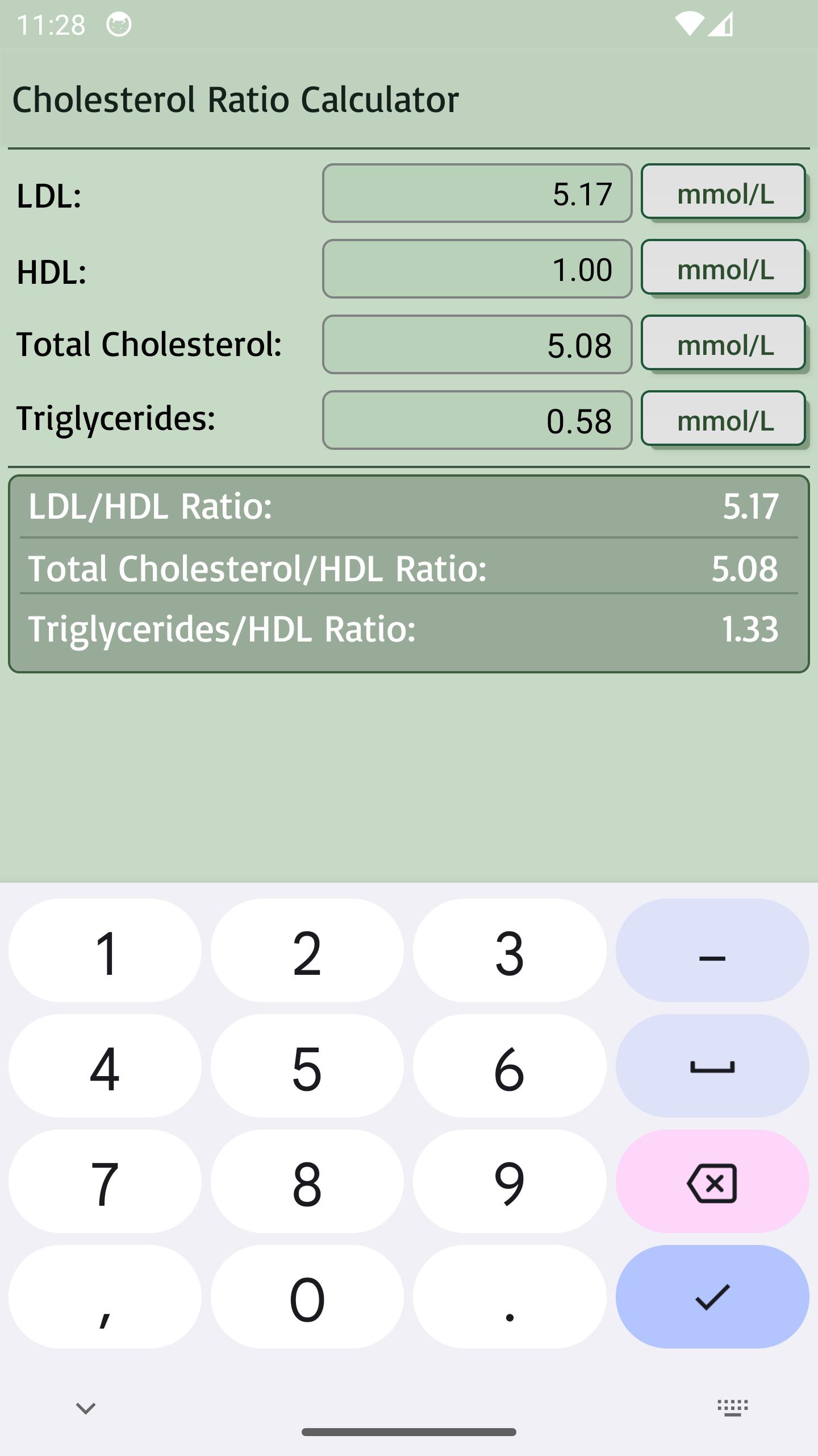 Cholesterol Ratio Calculator安卓版应用apk下载