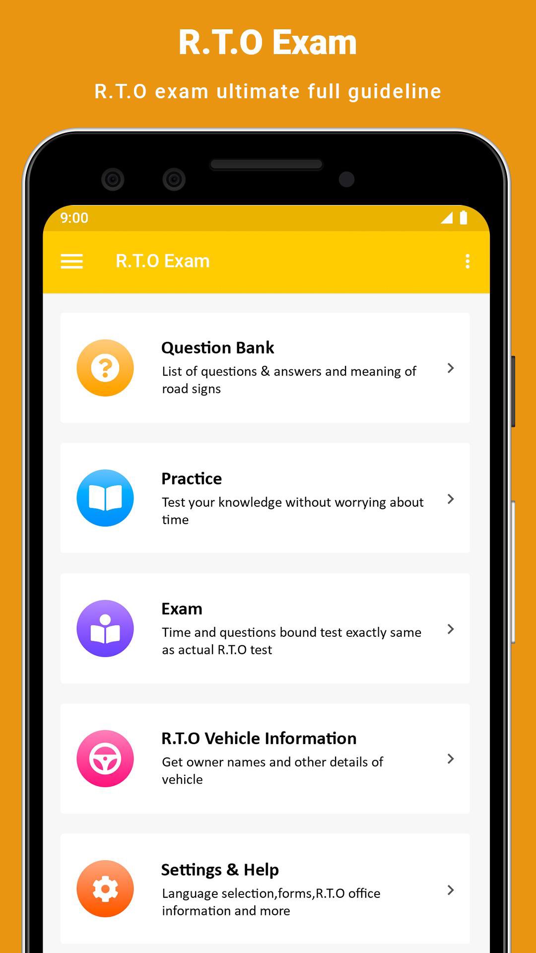 RTO Vehicle Information And RTO Exam Test APK 안드로이드용 다운로드 - 최신 버전