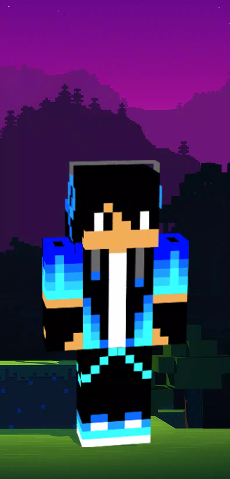 Blue Minecraft Skins Cool Guy