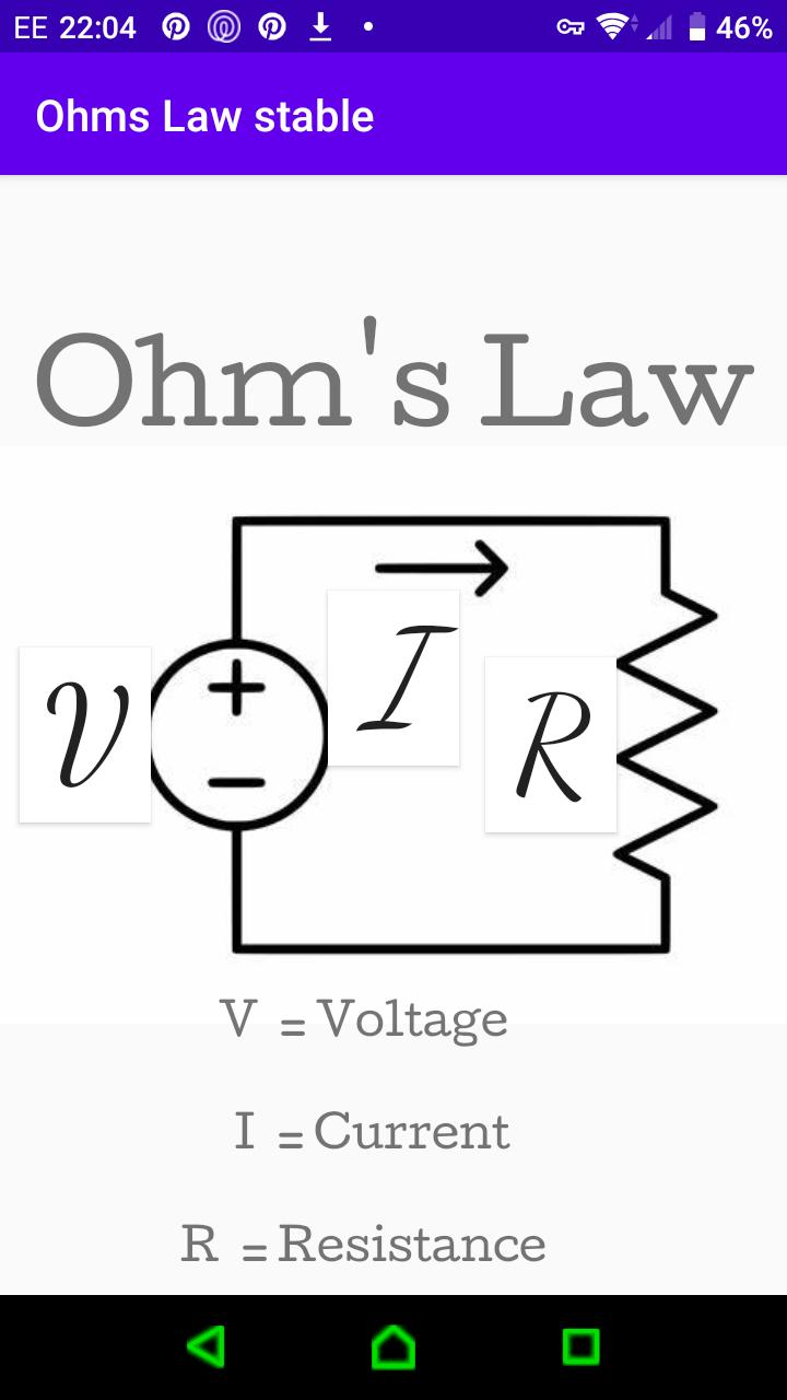 Ohm's Law Calculator (PRO) Latest Version 1.0 for Android Ohm's Law Calculator (PRO) Latest Version 1.0 for Android