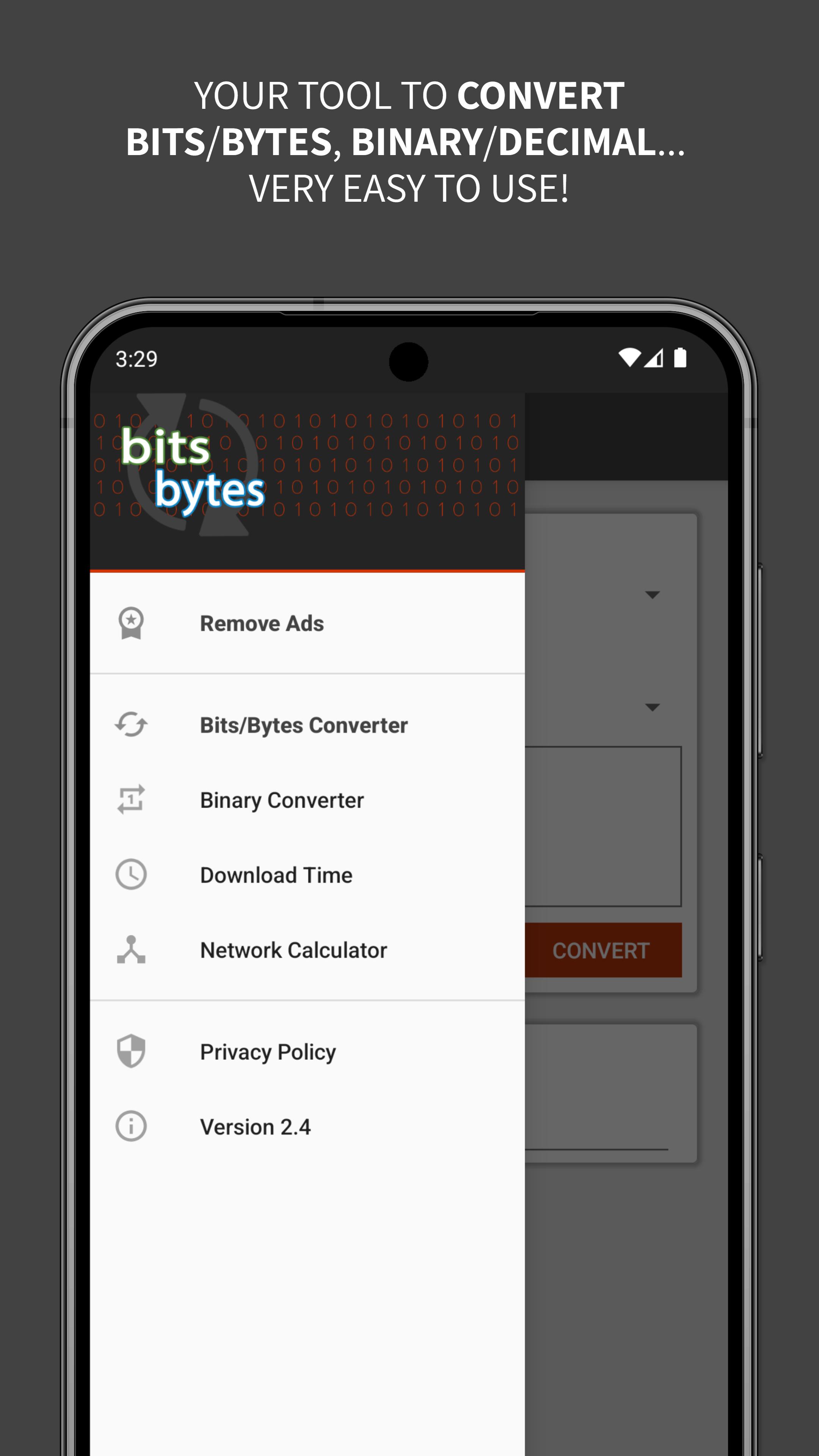 Android向けのBits Bytes Binary Converter APKをダウンロードしましょう Android向けのBits Bytes Binary Converter APKをダウンロードしましょう
