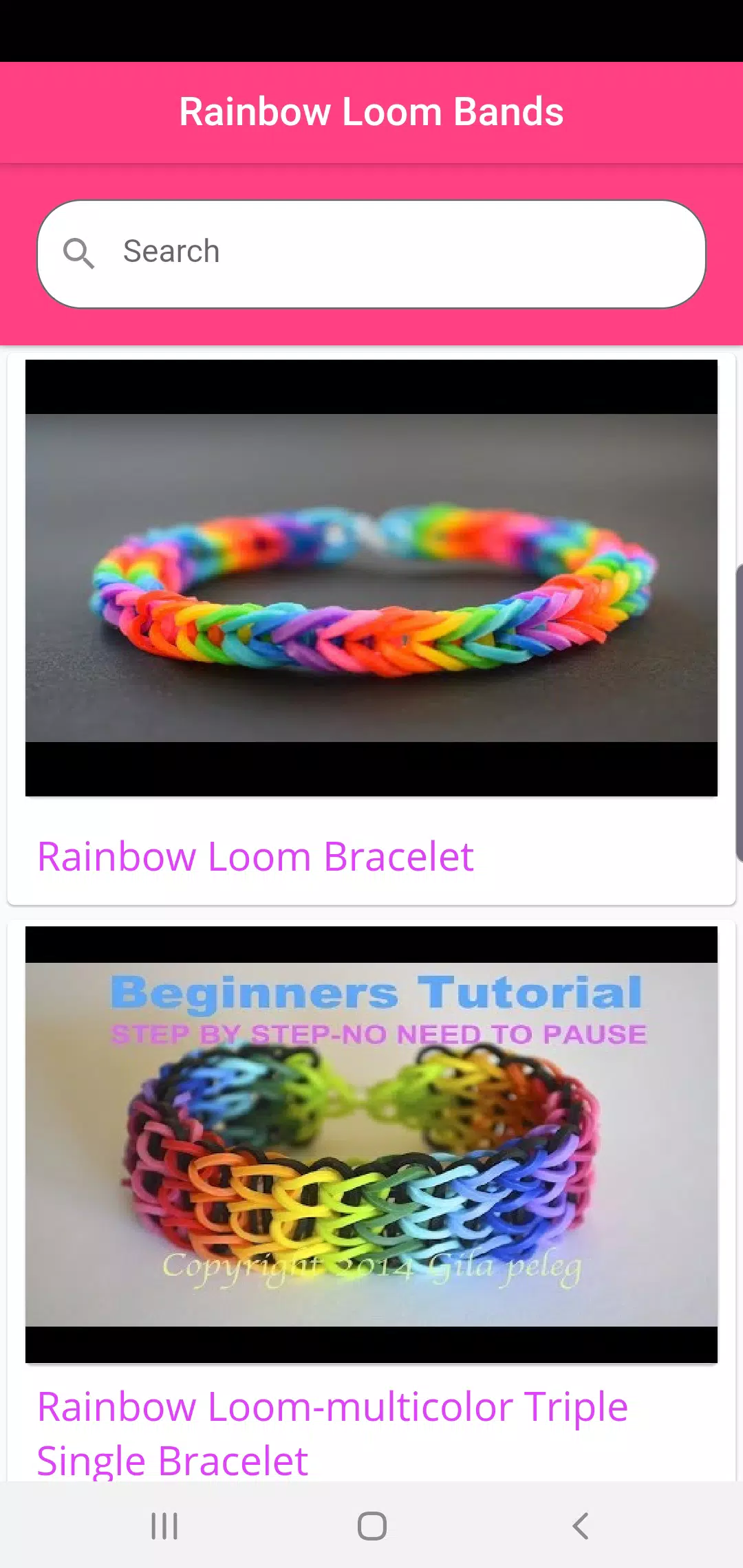 Triple Single Bracelet Rainbow Loom
