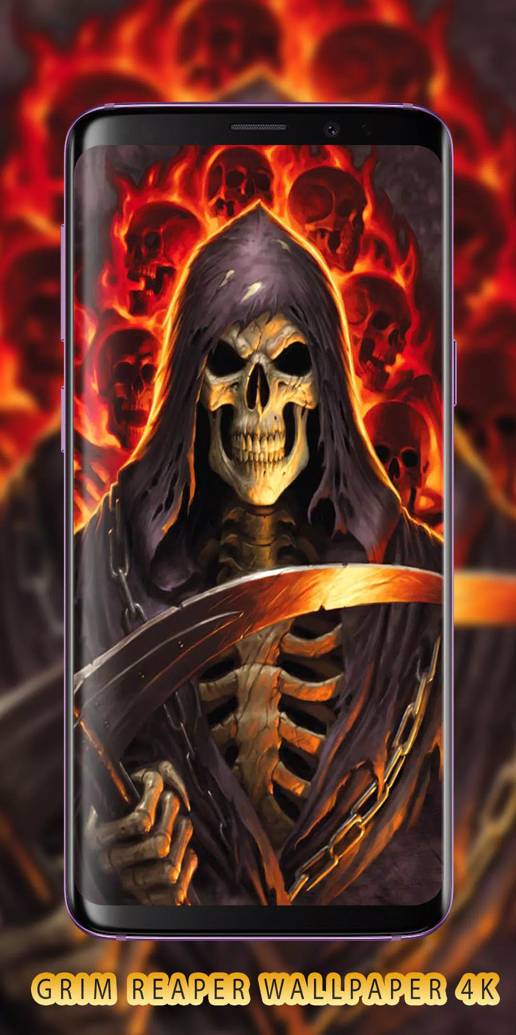 Red Grim Reaper Background