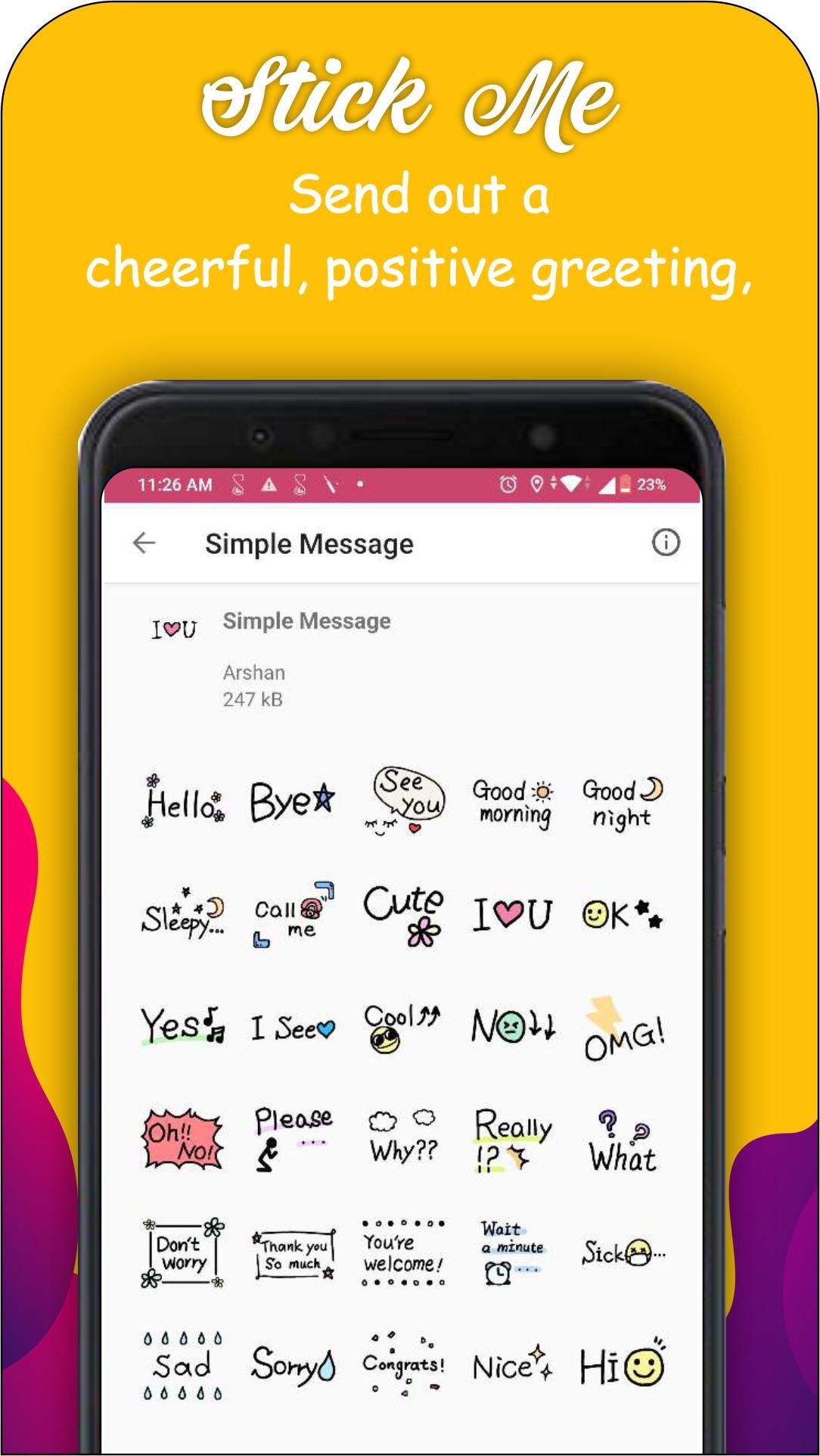 Android向けのStick Me : Love & Friendship Stickers For Whatsapp APKをダウンロード ...