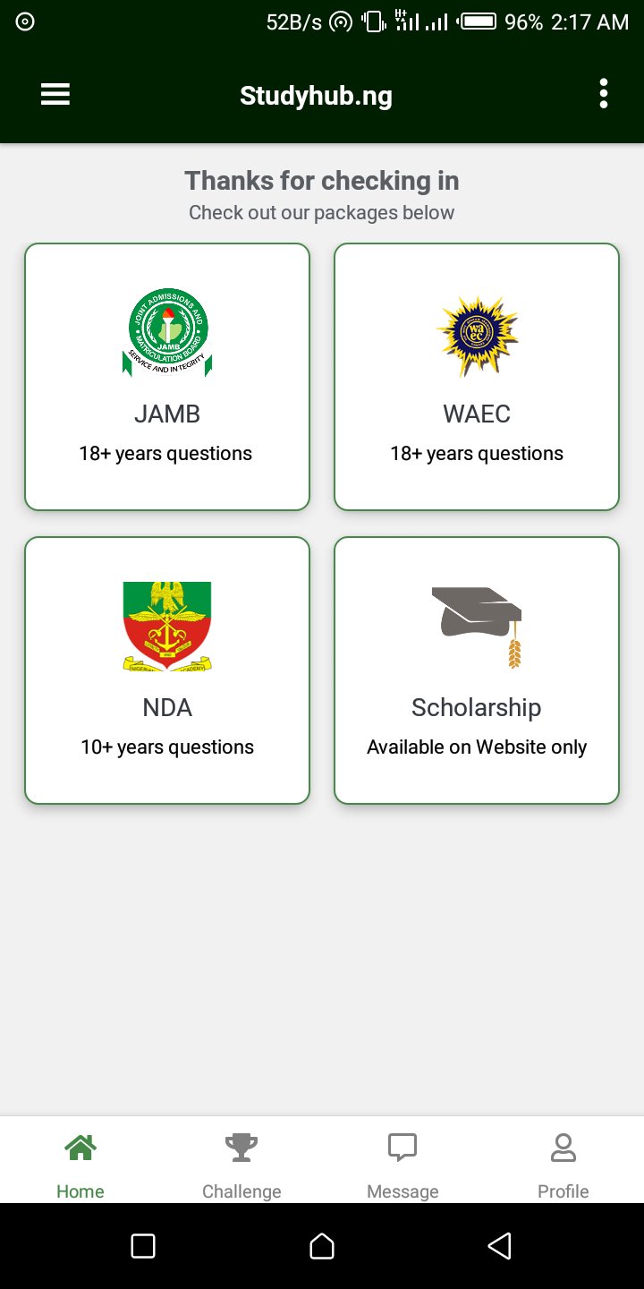 Studyhub - JAMB, WAEC, SCHOLARSHIP PAST QUESTIONS APK Download for ...