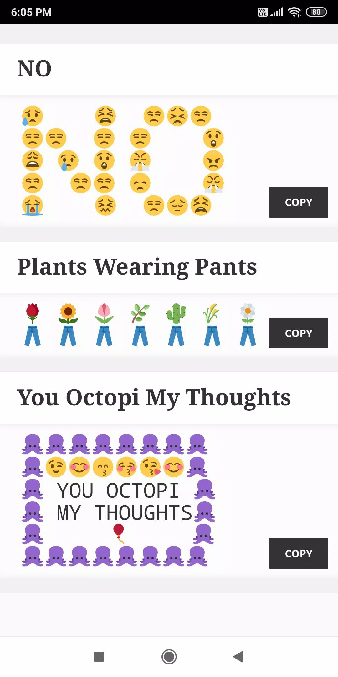 Creative Emoji Texts