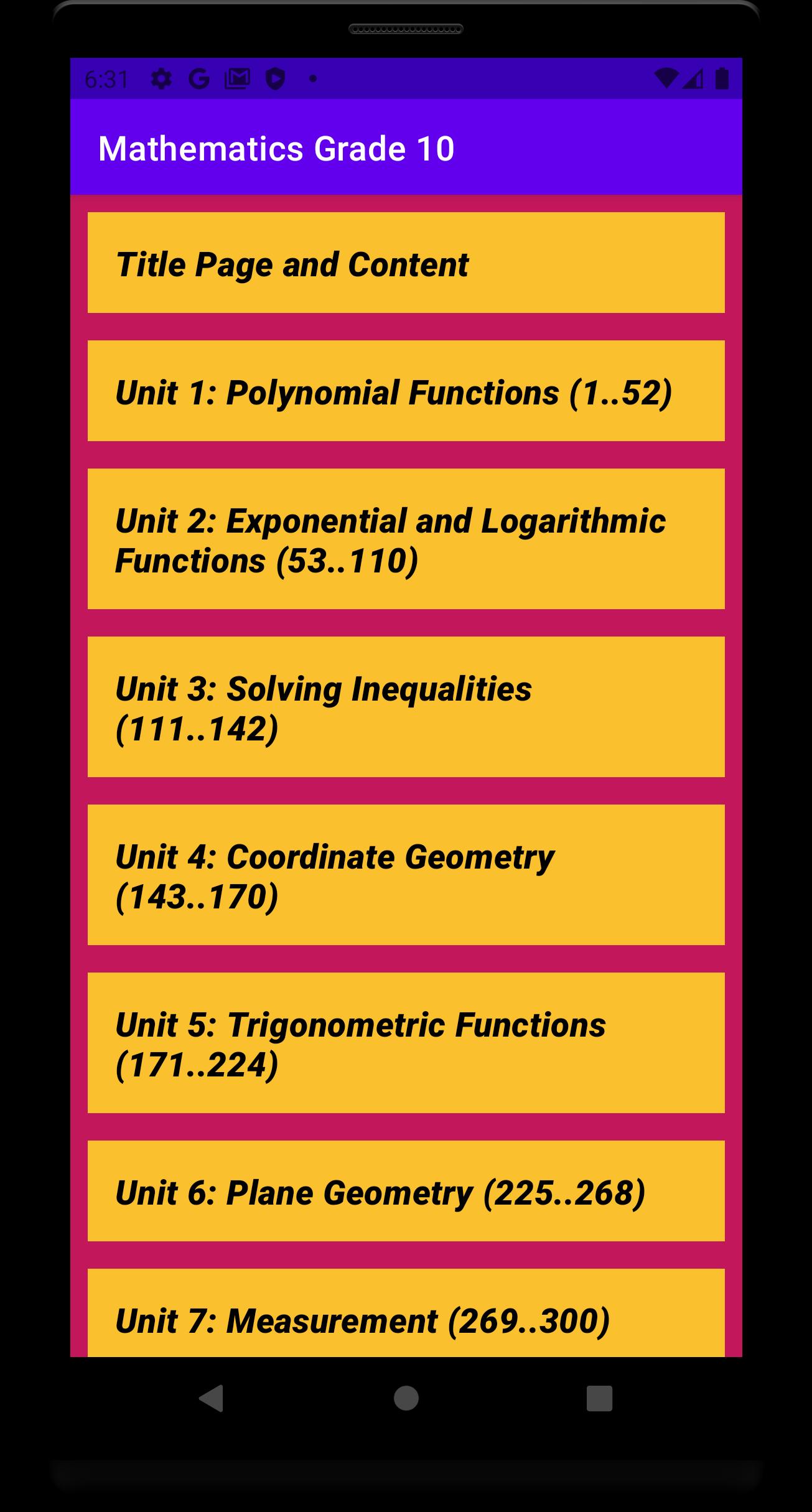 Descarga De Apk De Mathematics Grade 10 Para Android