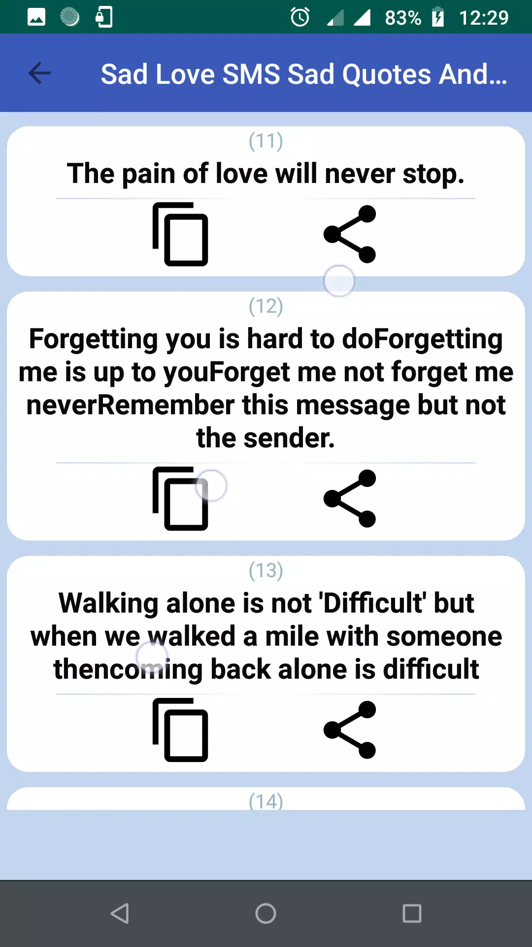 Sad Relationship Text Messages