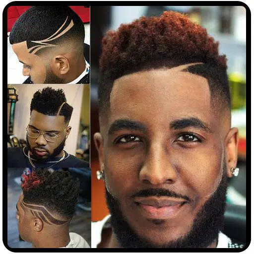 Black Haircut With Line On Side