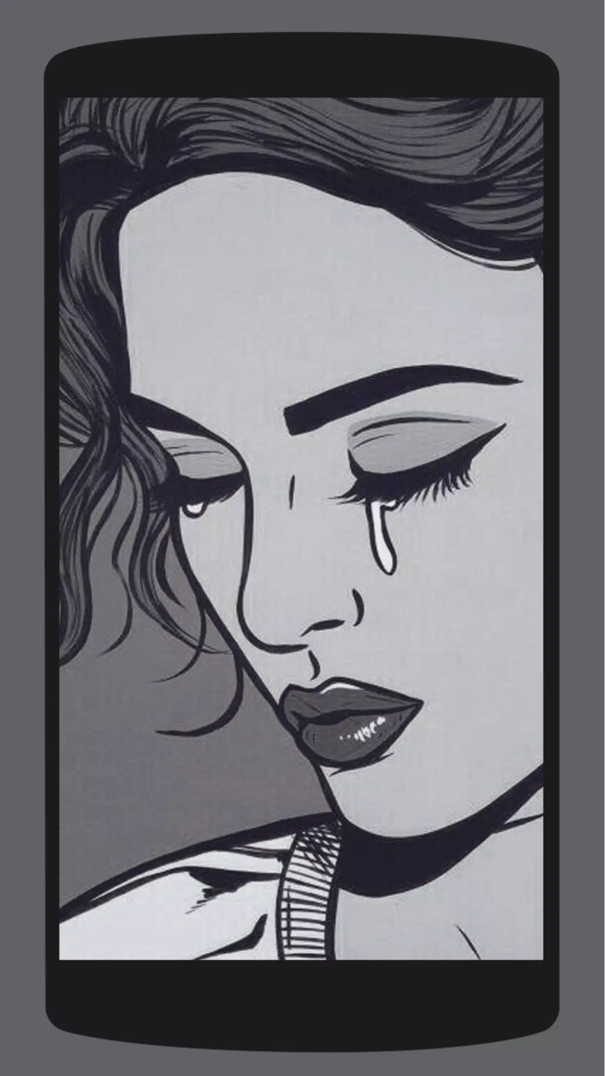 Sad Girl Sketch Wallpapers