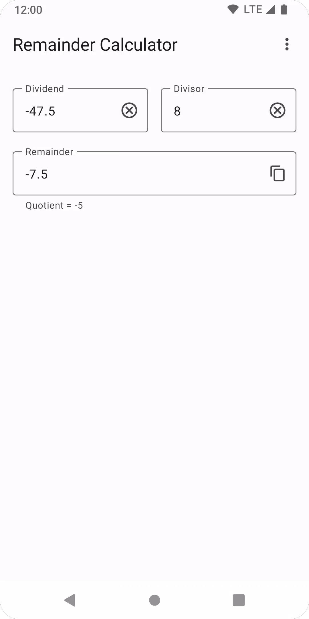 Divisor And Dividend On A Calculator