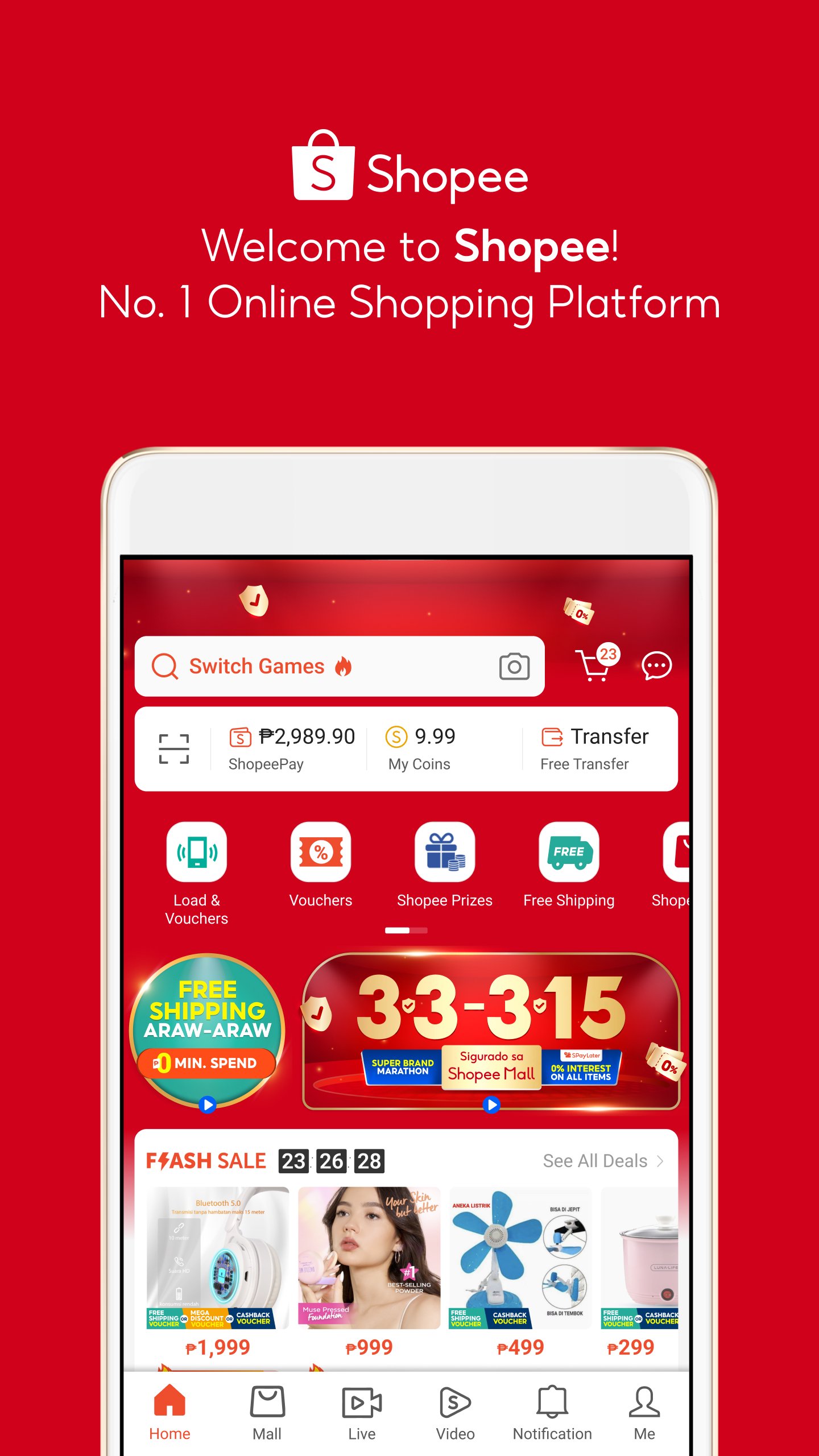 Download Shopee PH: 3.3-3.15 Latest Version 3.44.24 Android APK File