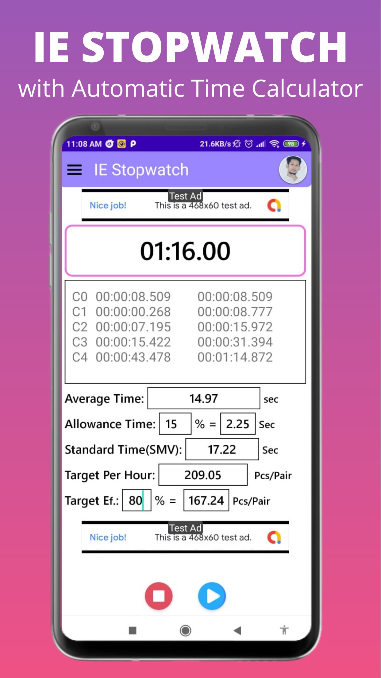 IE Stopwatch - Auto Time Study APK for Android Download