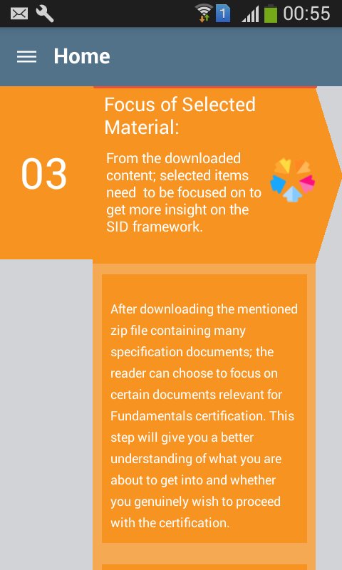 Android용 Information Framework (SID) Certification Guide 최신 버전 2.0