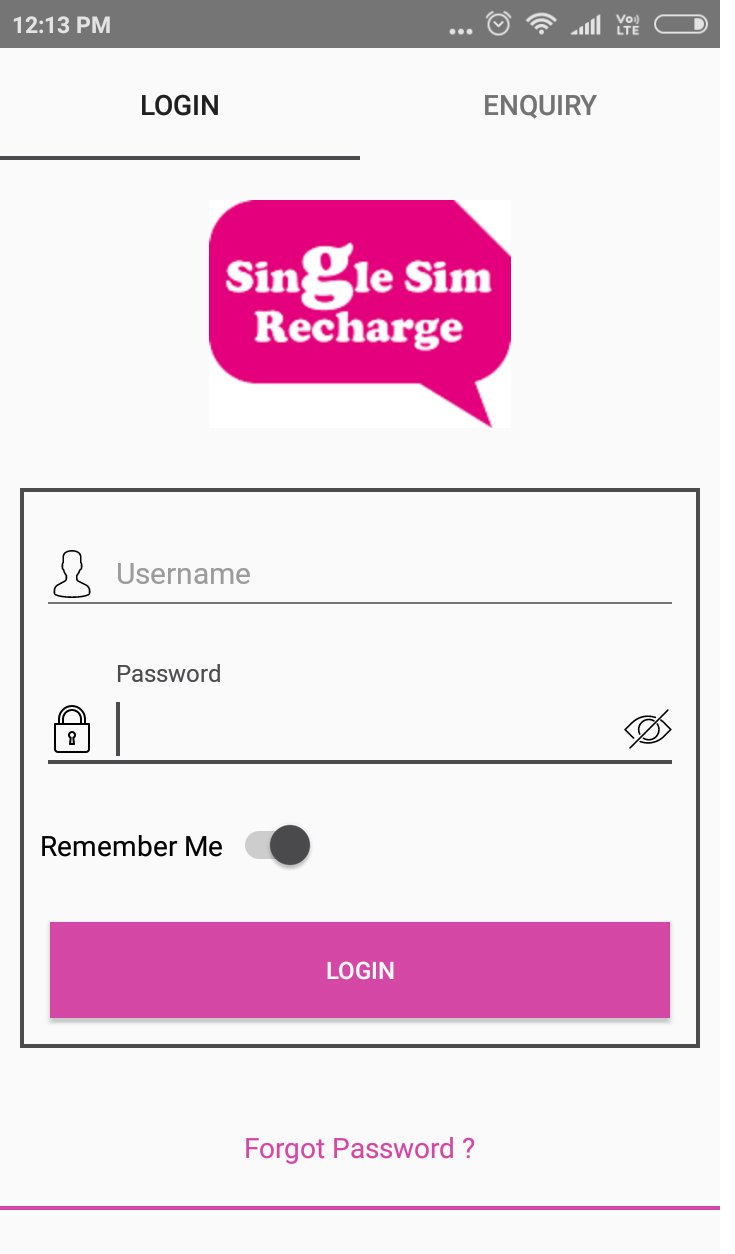 Single Sim Recharge APK for Android Download