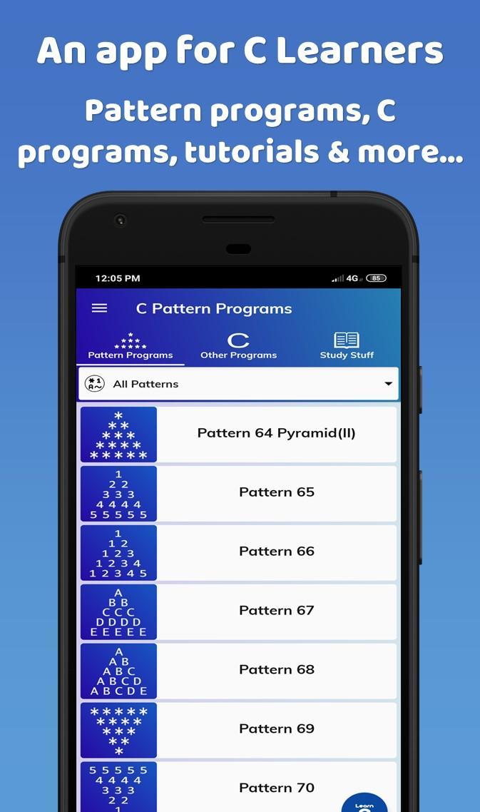 C Pattern Programs Apk For Android Download